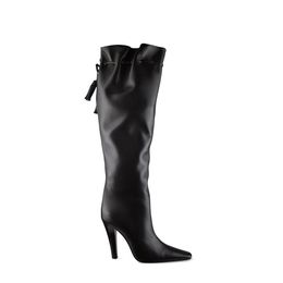 SAINT LAURENT Stiefel - Gathered Boots - Gr. 38 (EU) - in Schwarz - f&uuml;r Damen