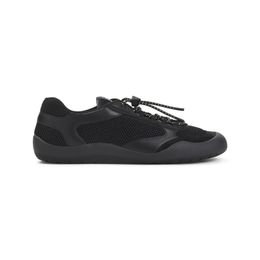 Prada Low-Top Sneaker - Black Laced Shoes With Mesh And Synthetic Overlays - Gr. 8 - in Schwarz - f&uuml;r Damen
