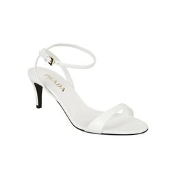 Prada Sandalen - Minimalist White Sandals With Slim Ankle Strap And - Gr. 36 (EU) - in Wei&szlig; - f&uuml;r Damen