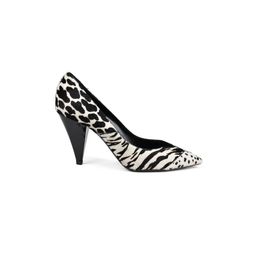 SAINT LAURENT Sandalen - Pointed-Toe Pumps In Foal Leather - Gr. 37 (EU) - in Schwarz - f&uuml;r Damen