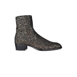 SAINT LAURENT Stiefel - Wyatt 40 Boots - Gr. 40 (EU) - in Grau - f&uuml;r Damen