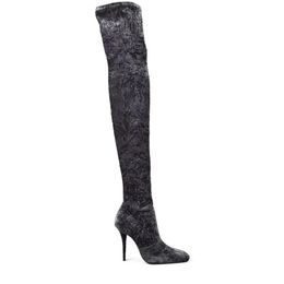 SAINT LAURENT Stiefel - Talia Thigh-High Boots - Gr. 38 (EU) - in Schwarz - f&uuml;r Damen