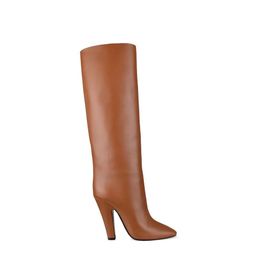 SAINT LAURENT Stiefel - Tubes 68 Boots - Gr. 37 (EU) - in Braun - f&uuml;r Damen