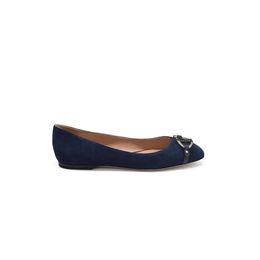 Valentino Navy Blue Suede Ballerina - Gr. 36 (EU) - in Schwarz