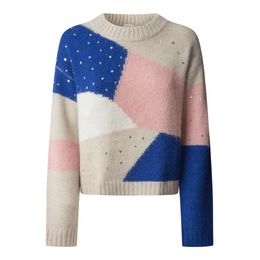 Pepe Jeans Pullover 'NORA' Damen Gr&ouml;&szlig;e XL beige / kobaltblau / rosa / wei&szlig;