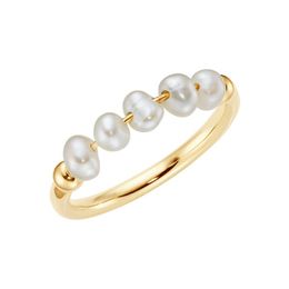 Smart Jewel Ring Damen Gr&ouml;&szlig;e 54 gold / perlwei&szlig;