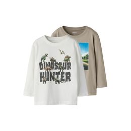 name it Shirt 'NMMVoto' Jungen Gr&ouml;&szlig;e 92 blau / hellgrau / khaki / schwarz