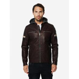 KOROSHI Jacke Herren Gr&ouml;&szlig;e L weinrot / schwarz / naturwei&szlig;