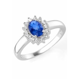 Firetti Ring Damen Gr&ouml;&szlig;e 54 royalblau / silber / wei&szlig;