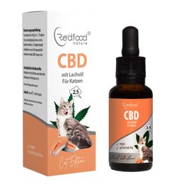 Redfood CBD &Ouml;l f&uuml;r Katzen mit Lachs&ouml;l 2,5% - 30ml