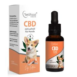 Redfood CBD &Ouml;l f&uuml;r Hunde mit Lachs&ouml;l 5% - 10ml