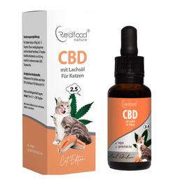 Redfood CBD &Ouml;l f&uuml;r Katzen mit Lachs&ouml;l 2,5% - 10ml