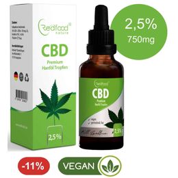 Redfood CBD &Ouml;L 2,5 % Vollspektrum Hanf &Ouml;l 30ml