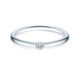 Trilani Ring Damen Gr&ouml;&szlig;e 58 silber / transparent