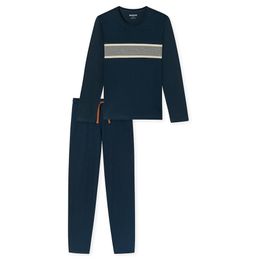 Schiesser Long Pajamas ' Casual Nightwear ' male Blue size S