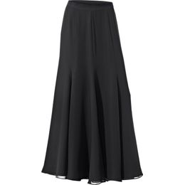 Heine Damen Godetrock aus transparentem Chiffon schwarz Gr&ouml;&szlig;e 42