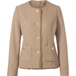 CR&Eacute;ATION L Damen Blazer in Melange-Qualit&auml;t camel-meliert Gr&ouml;&szlig;e 38