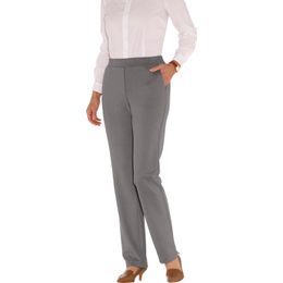 CR&Eacute;ATION L Damen Schlupfhose aus weichem Flanell grau-meliert Gr&ouml;&szlig;e 38