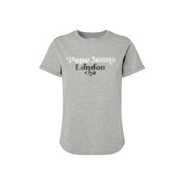 Pepe Jeans T-Shirt 'Olivia' Damen Gr&ouml;&szlig;e M hellgrau / schwarz / wei&szlig;