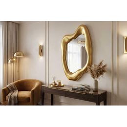 Riess Ambiente Design Wandspiegel AURA 95cm gold organische Form variabel aufh&auml;ngbar Riess-Ambiente Glamour Modern