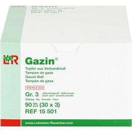 1001 Artikel Medical Gazin Tupfer pflaumengro&szlig; steril Gr.3 20f&auml;dig 30X3 St