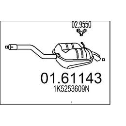 MTS MARKENTECHNIKSERVICEGMBH & CO. KG MTS Endschalld&auml;mpfer 01.61143 f&uuml;r VW 1K5253609N