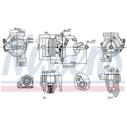 NISSENS Kompressor, Klimaanlage 891074 12V f&uuml;r RENAULT MERCEDES-BENZ SMART 926002090R 926003431R A4538307000