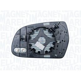 MAGNETI MARELLI Spiegelglas, Au&szlig;enspiegel 182209019300 rechts mit Halter f&uuml;r AUDI 8K0857536F 8F0857536D