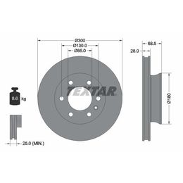 TEXTAR Bremsscheibe PRO 92301203 vorne rechts links bel&uuml;ftet 300mm f&uuml;r MERCEDES-BENZ A9104210000 9104210000 A9104210100