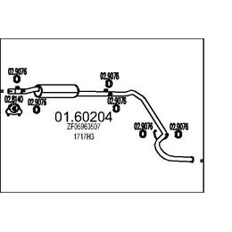 MTS MARKENTECHNIKSERVICEGMBH & CO. KG MTS Endschalld&auml;mpfer 01.60204 f&uuml;r PEUGEOT FIAT CITRO&Euml;N 1730H3 172648 5963507
