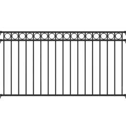 Alberts Zaunfeld Circle matt schwarz Metallzaun, 100 cm