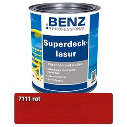 BENZ PROFESSIONAL Superdecklasur Holzschutzmittel, 0,75 l, Rot