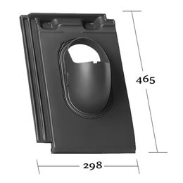 Kl&ouml;ber Kl&ouml;ber Grundplatte DN 100 schwarz Dachdurchf&uuml;hrung Dachentl&uuml;ftung, Actua/Optima, Koramic