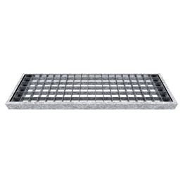 Dolle Au&szlig;entreppe Gartentreppe Gardentop Komplettset, 80 cm, 13 Stufen,mit Belag,Stahl Gitterrost