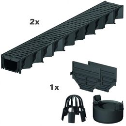 Aco Rundum Sorglos Hexaline, 2 m, mit Kunststoffrost