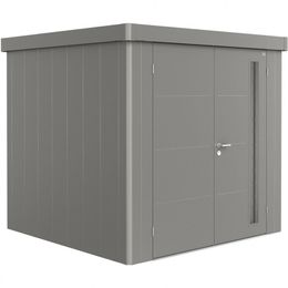 BioHort Ger&auml;tehaus Neo quarzgrau-metallic Ger&auml;teschuppen, Doppelt&uuml;r, 2B (236x236 cm)