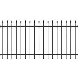 Alberts Zaunfeld Chaussee matt schwarz Metallzaun, 100 cm