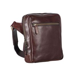 Leonhard Heyden Cambridge Umh&auml;ngetasche Leder 18 cm in rotbraun | Gr.: onesize