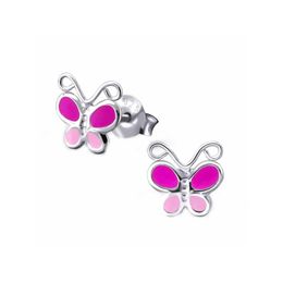 schmuck23 Ohrringe 925 Silber Schmetterling in Pink | Gr.: onesize