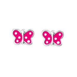 schmuck23 Ohrringe 925 Silber Schmetterling in Pink | Gr.: onesize