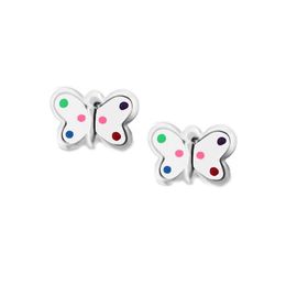 schmuck23 Ohrringe 925 Silber Schmetterling in Bunt | Gr.: onesize