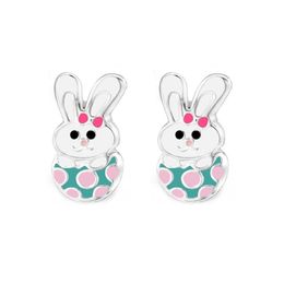 schmuck23 Ohrringe 925 Silber Oster Hase in Bunt | Gr.: onesize