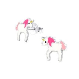 schmuck23 Ohrringe 925 Silber Einhorn in Rosa | Gr.: onesize