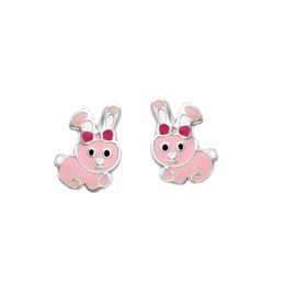 schmuck23 Ohrringe 925 Silber Hase in Pink | Gr.: onesize
