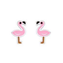 schmuck23 Ohrringe 925 Silber Flamingo in Pink | Gr.: onesize