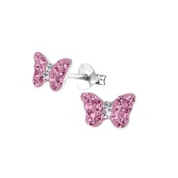 schmuck23 Ohrringe 925 Silber Schmetterling in Pink | Gr.: onesize