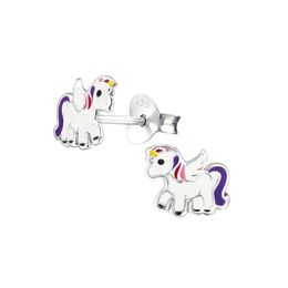 schmuck23 Ohrringe 925 Silber Einhorn in Bunt | Gr.: onesize
