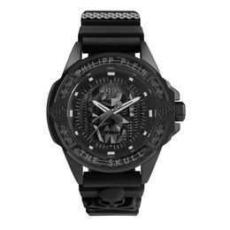 Philipp Plein Herrenuhr The $kull Carbon Fiber in schwarz | Gr.: onesize