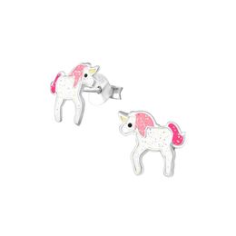 schmuck23 Ohrringe 925 Silber Einhorn in Rosa | Gr.: onesize