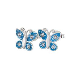 schmuck23 Ohrringe 925 Silber Schmetterling in Blau | Gr.: onesize